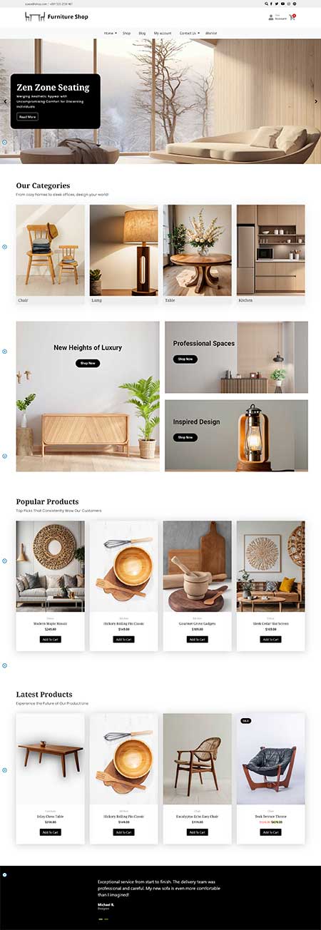 Furniture Shop ToolKit Pro - Wp Theme Space